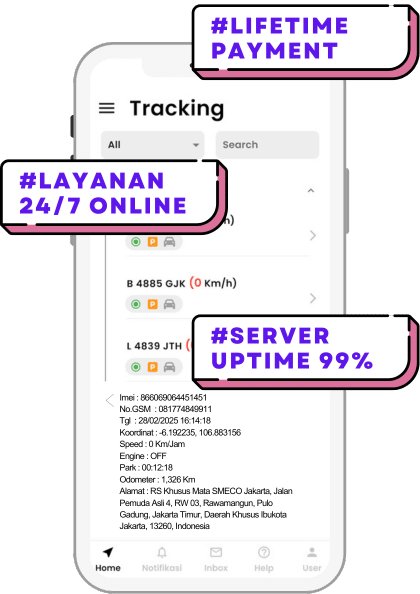 Fitur GPS Server Lifetime Simple Powerfull – One Time GPS
